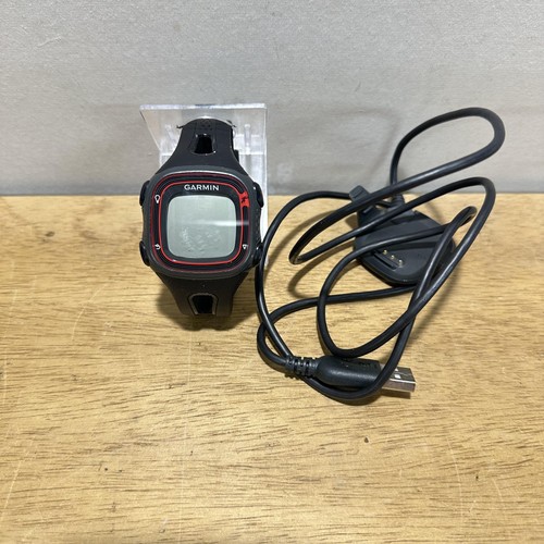 Garmin Forerunner 10 GPS Running Watch Black Red USB Charger Mens ...