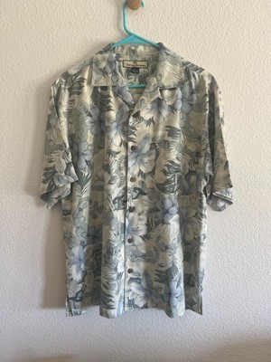 Men's Hawaiian Tommy Bahama Silk Shirt/Coconut Shell Buttons/Small/(Pre ...