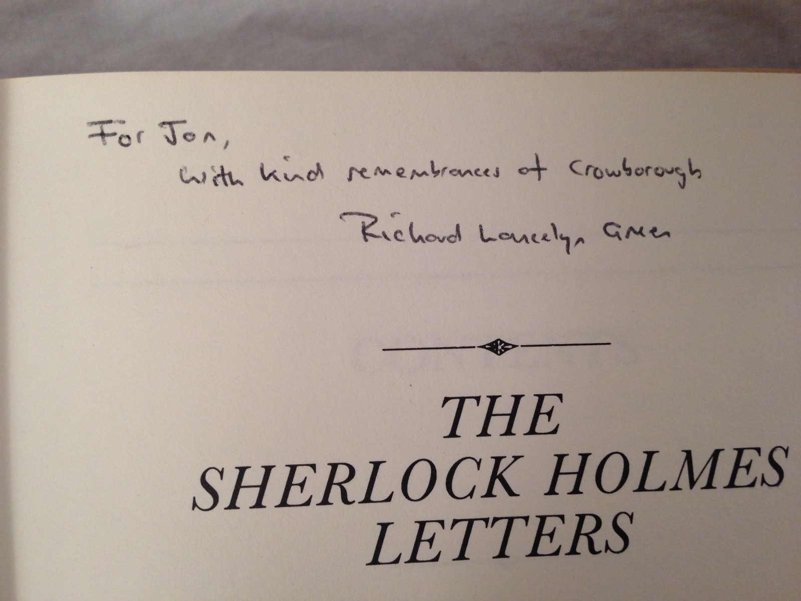 Sherlock Holmes Letters - SIGNED - Richard Lancelyn Green - 1st/1st ...