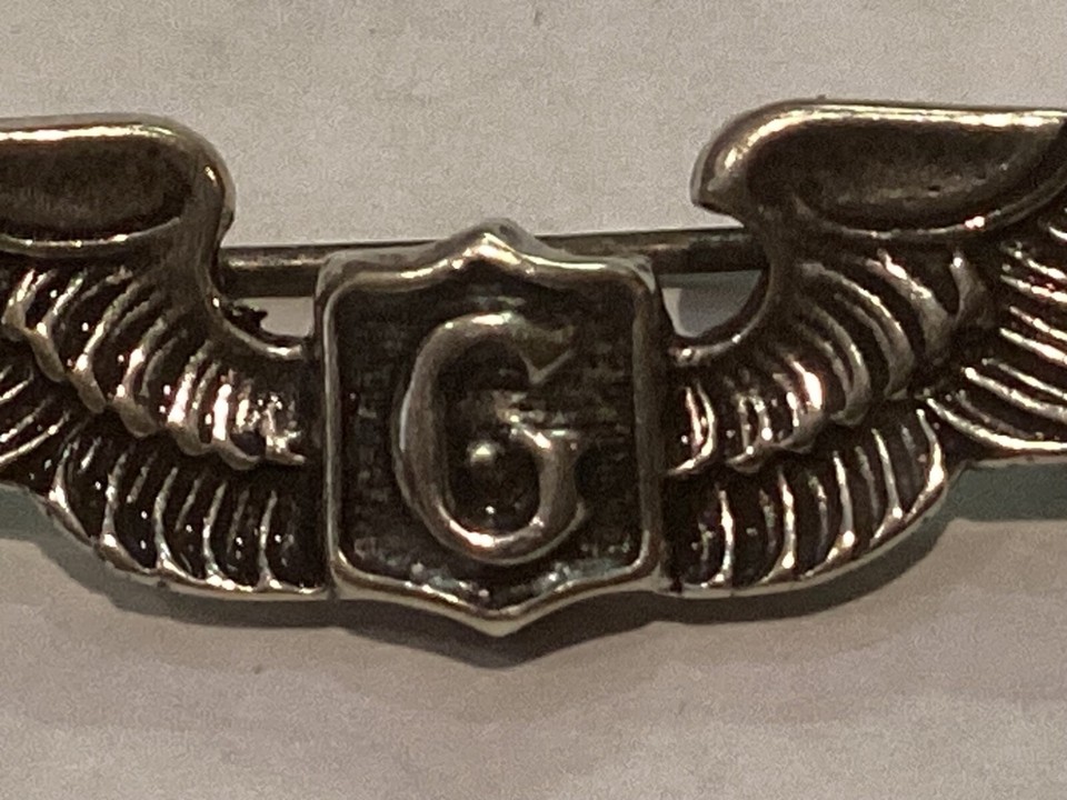 AUTHENTIC SIGNED STERLING WW2 US ARMY AIR FORCE GLIDER PILOT WINGS NR ...