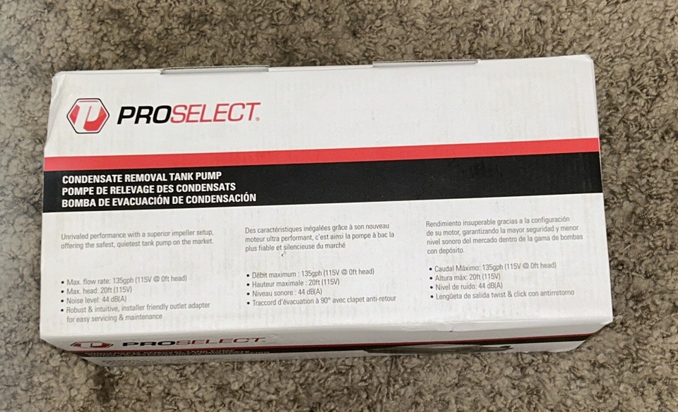 ProSelect - Condensate Pump - 115V - 15' Lift - With Safety Switch - FREESHIP | eBay