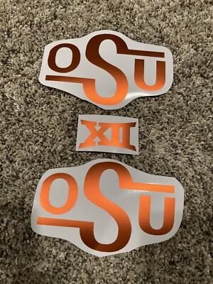 Chrome Oklahoma State Cowboys Full Size FS Football Helmet Decals Big ...