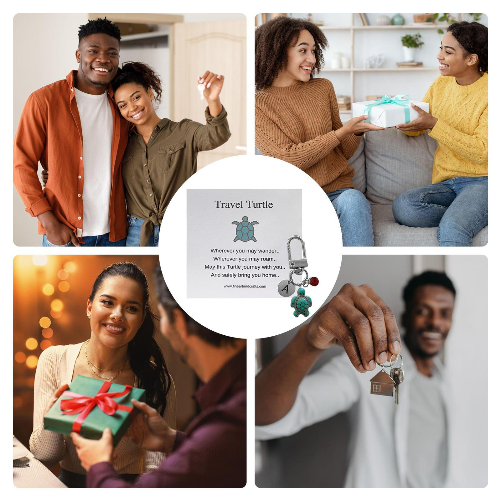 Travel Turtle Keychain Metal Sea Turtle Pendants Travel Keychain Turtle ...