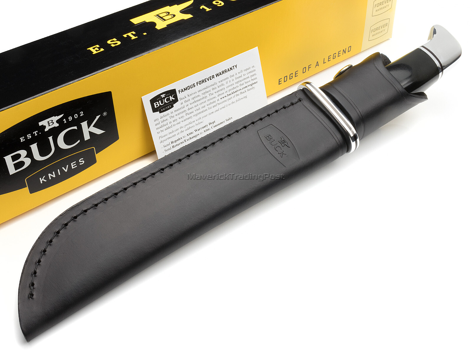 Buck 120 General 12 inch Fixed Blade Hunting Knife Full Tang MADE IN ...