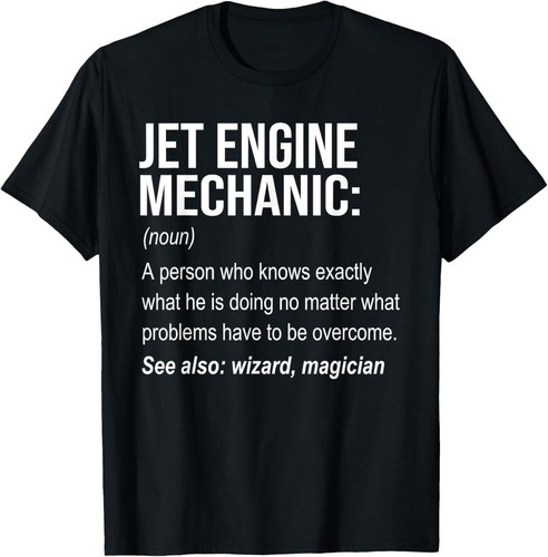 Jet Engine Mechanic Definition Aircraft Mechanic T-Shirt Hoodie | eBay