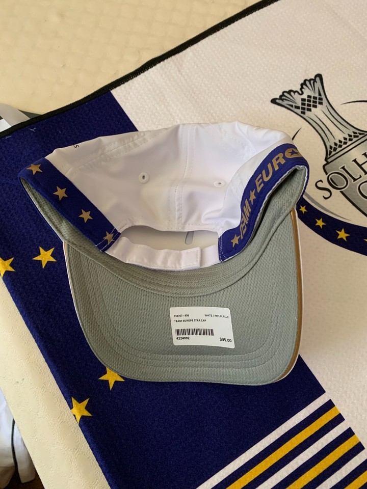 NEW 2024 Solheim Cup Hat and Golf Towel Team Europe Microfiber 39” X 19 ...