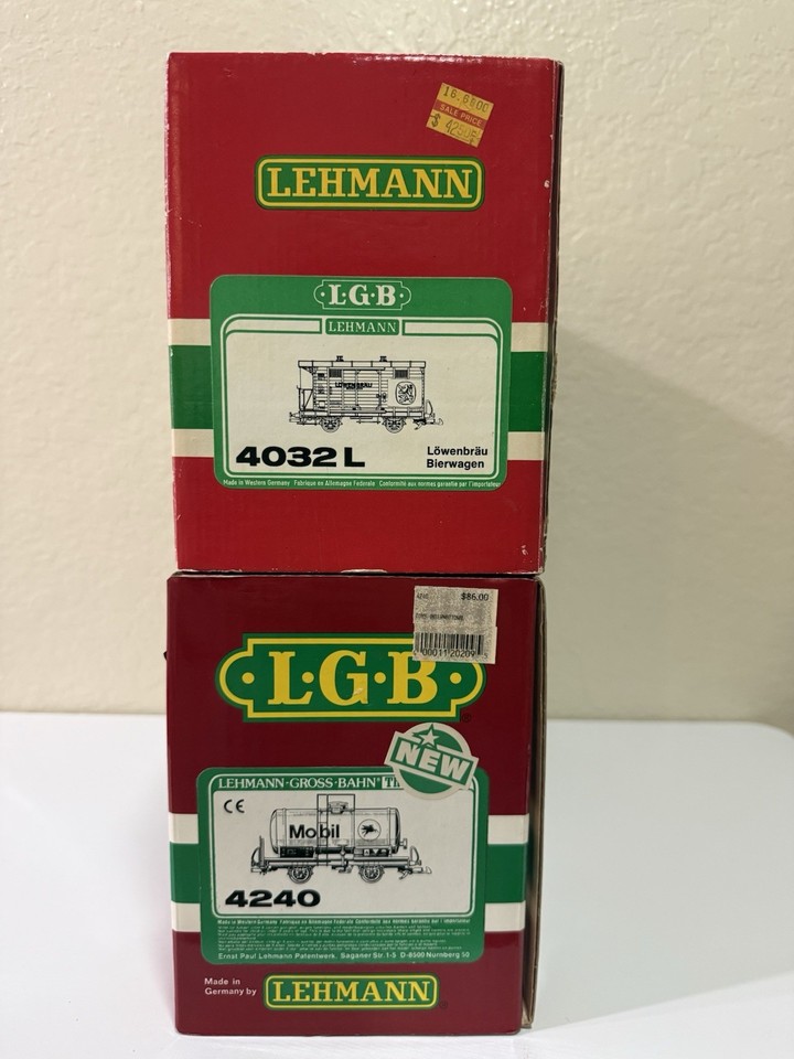 LGB 4032 L Lowenbrau Muchen + LBG 4240 Mobile Tank Car w/Stickers G ...