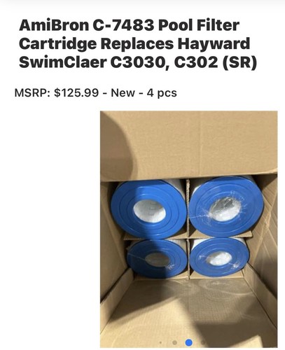 Replacement Filter Cartridges - Pack of 4 (C-7483) C-7483 Compatible ...