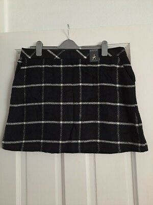 Primark Plus Size 20 Ladies Black Checked Skirt NEW BNWT | eBay UK