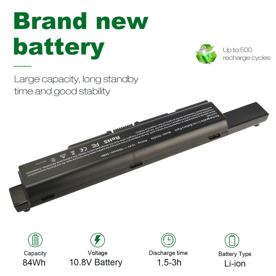 TOSHIBA Satellite L455 L500 L505 L550 L555 M200 PA3534U-1BRS Battery ...