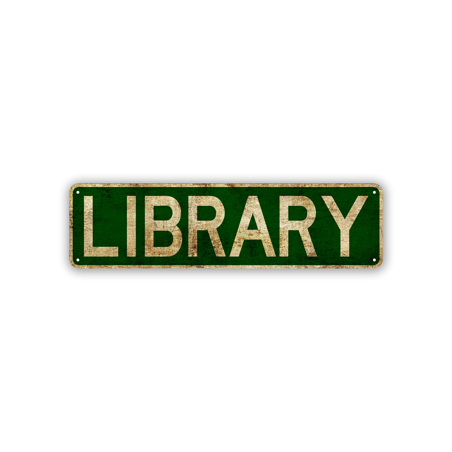 Library Street Sign| College School Home Man Cave Vintage Décor ...