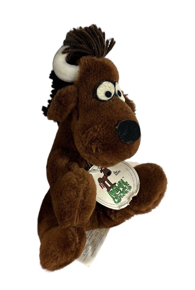 Vintage 1978 Animal Crackers Moose Yak Plush Stuffed Animal by Rocco ...