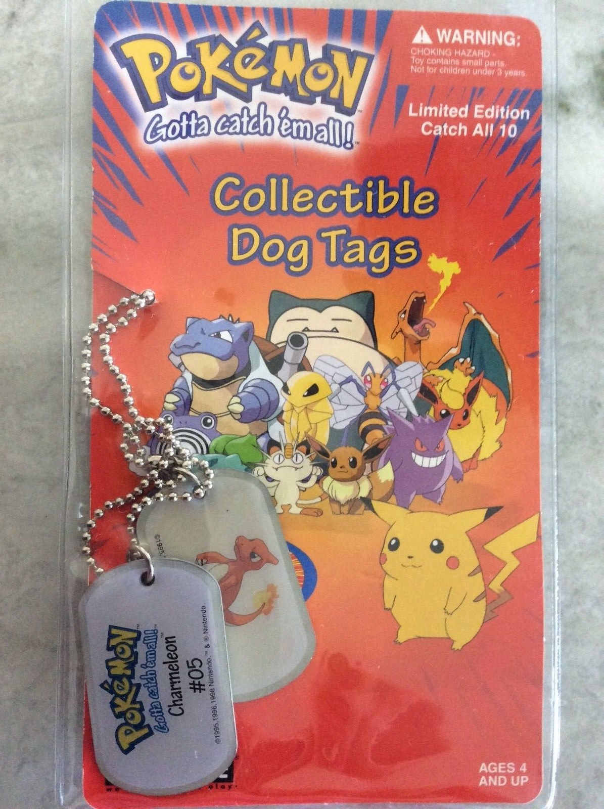 Pokémon Vintage Limited Edition Collectible Dog Tags - Complete Set Of ...