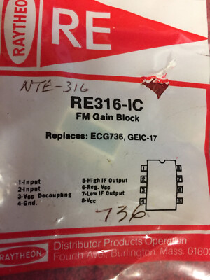 RE 316 RAYTHEON FM GAIN BLOCK ECG736, GEIC-17 | eBay
