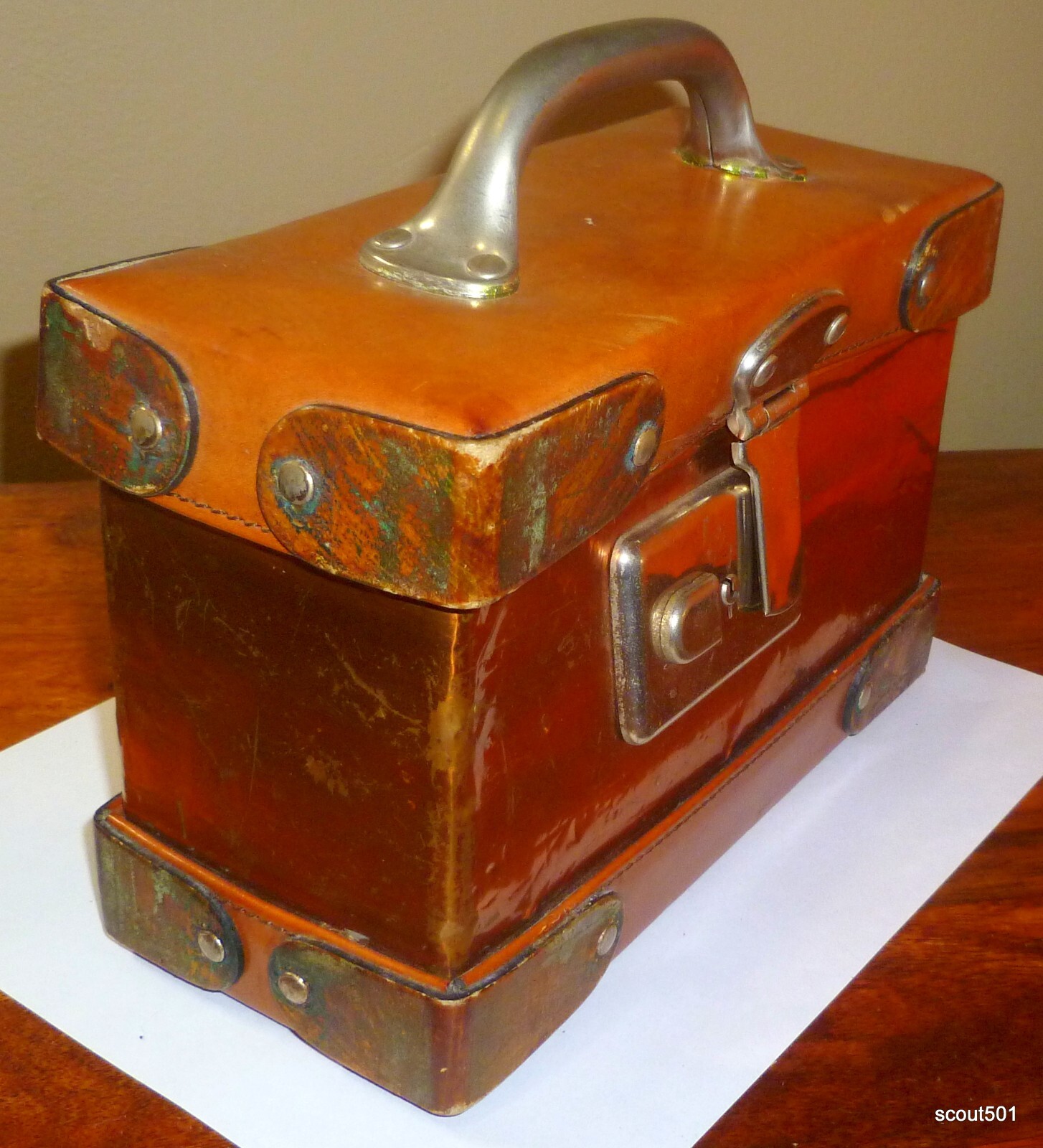 Vintage Couture Steampunk Tool Box Style Copper Leather Wood Handbag | eBay