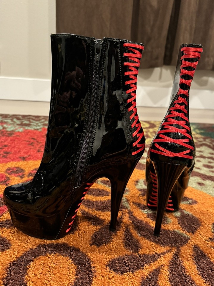 Stiletto High Heel Platform Ankle Boot Corset Pleaser Delight 1010 ...