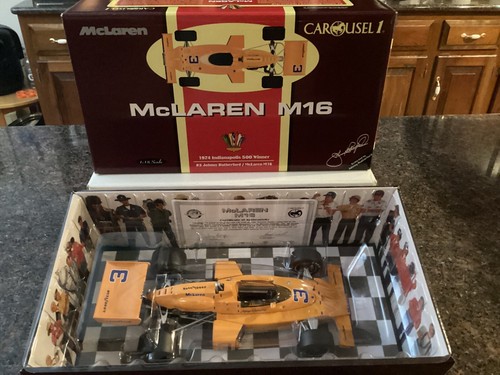 CAROUSEL 1 1/18 1974 INDY 500 WINNER MCLAREN M16 #3 JOHNNY RUTHERFORD ...