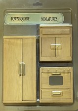 Town Square Miniatures 1950 Appliance Kitchen Set - White for sale ...