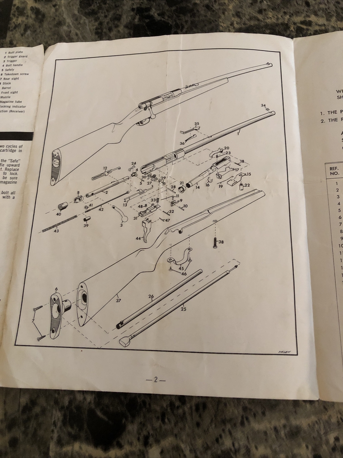 Instruction for assembly operating Sears model 2T bolt action rifle | eBay
