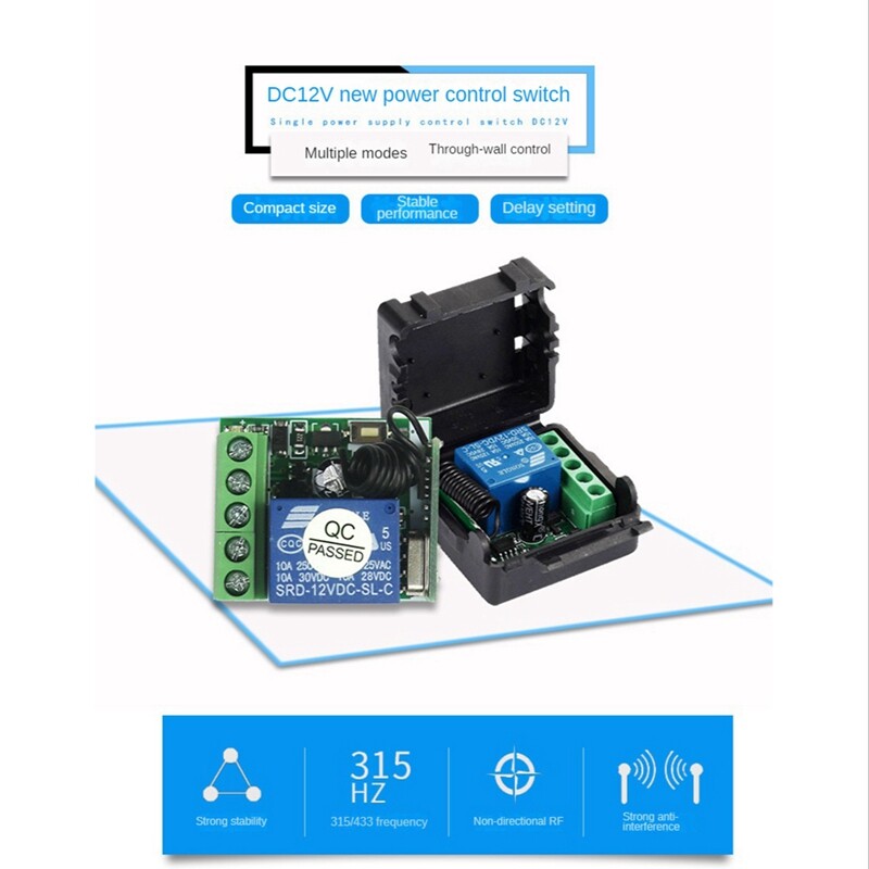 Universal Receiver Switch DC 12V 1CH Relay Receiver Module for Home9676 ...