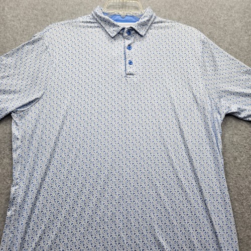 RMHC Pittsburgh and Morgantown Men's XL Blue Geometric Polo Shirt | eBay