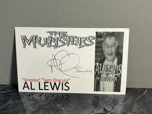 Al Lewis Grandpa Munster Autographed Index Card | eBay