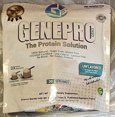 Genepro Unflavored Protein Powder + Collagen Peptides Lactose-Free ...