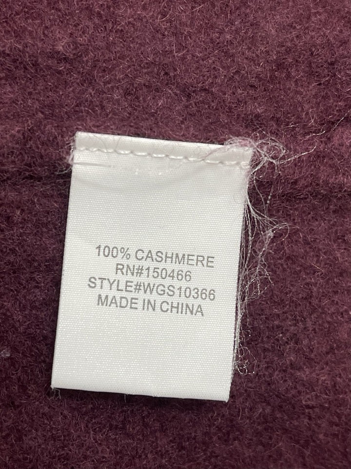 41 Hawthorne Women’s Size M Long Sleeve Open Front Burgundy Cashmere ...