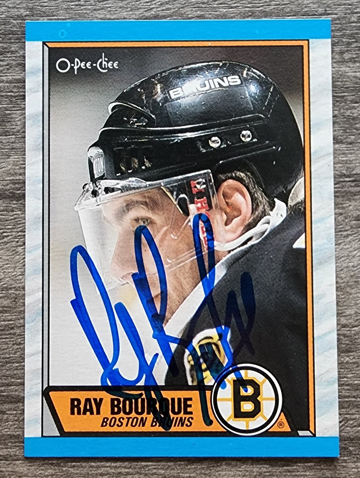 Ray Bourque Signed 1989 O-Pee-Chee Card #110 Boston Bruins NHL HOF Auto ...