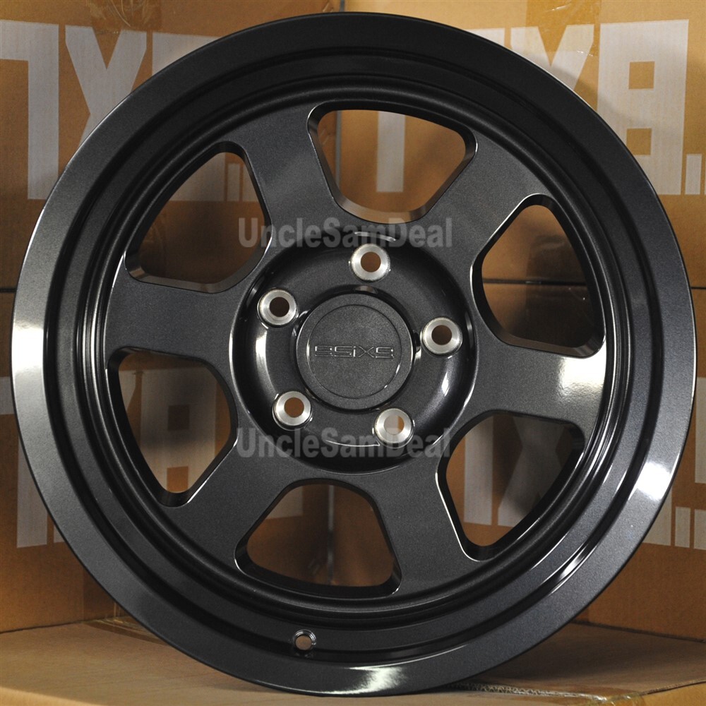 17x8.5 5x127 5x5 9SIX9 SIX-1 CABRON GRAY TE 6 SPOKES DEEP LIP TRUCK 4 ...