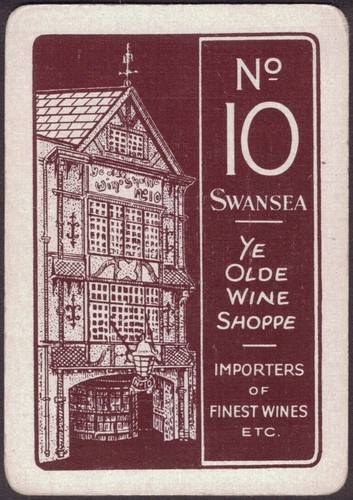 Playing Cards Single Card Old 1930s Vintage Wide YE OLDE WINE SHOPPE ...