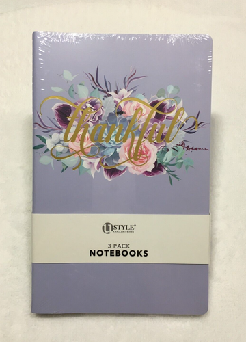 Ustyle Collections 3 Pack Floral Notebooks 40 Sheets Each Lined Dotted ...