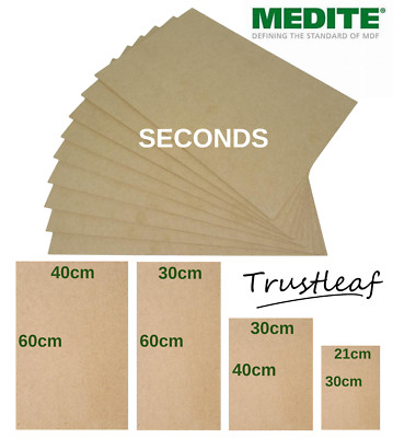 MEDITE MDF Sheet 3mm 4mm 6mm SECONDS Arts Crafts Modelling Laser ...