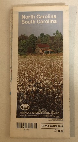 North And South Carolina Travel Map Fold Out Brochure Booklet Ephemera ...