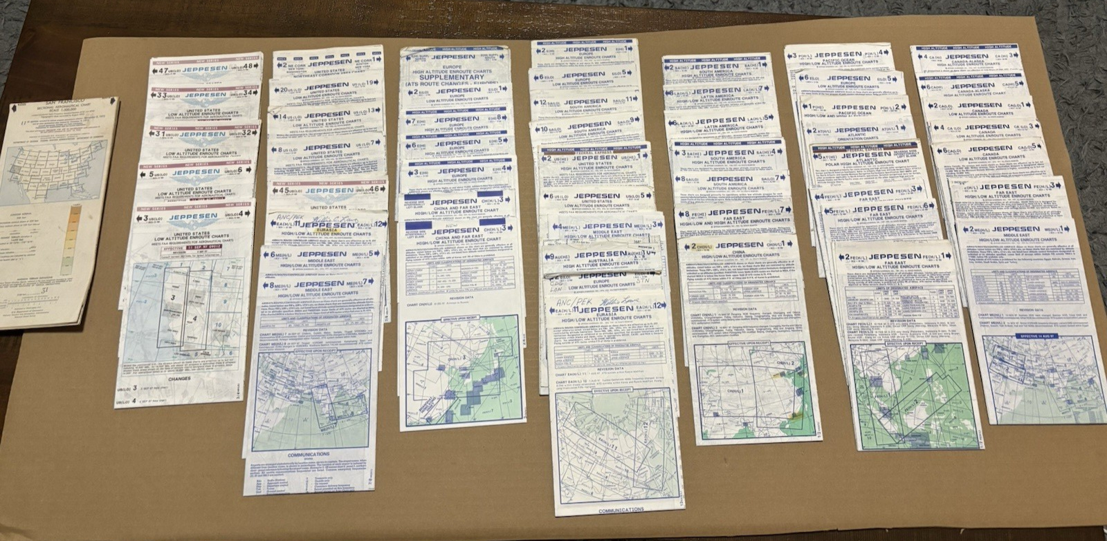 Lot Of 52 Assorted Vintage International Jeppesen North America ...