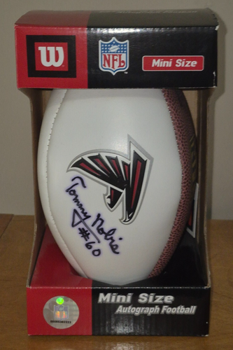 Tommy Nobis #60 Signed Autographed Mini Football NEW (No COA) | eBay