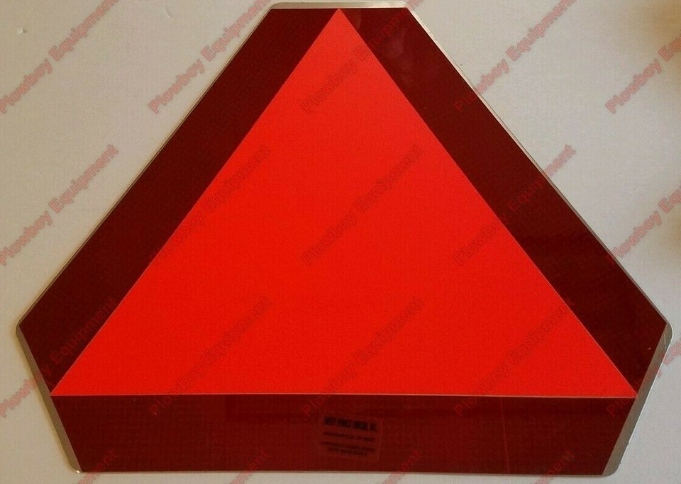 METAL SMV Slow Moving Vehicle Sign For TRACTOR COMBINE SKIDLOADER BALER ...
