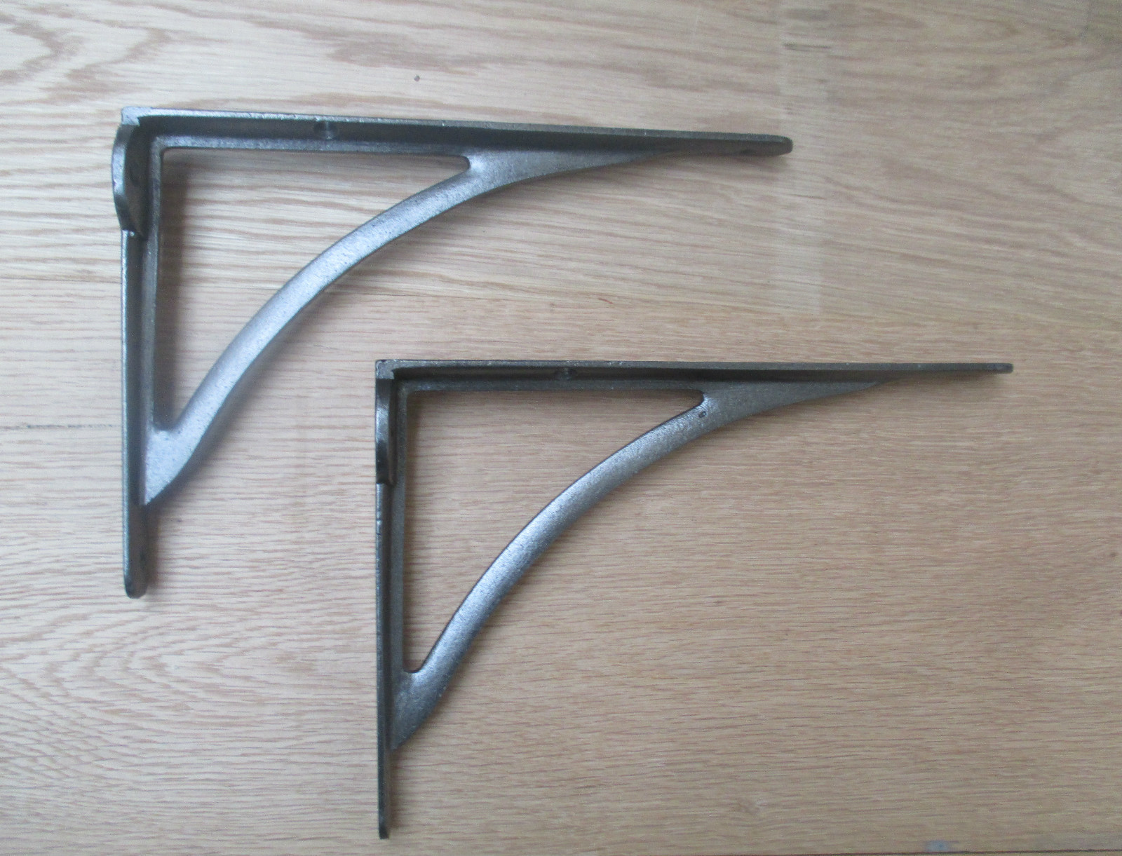 8"PAIR of cast iron vintage Arched victorian wall mounted shelf support ...