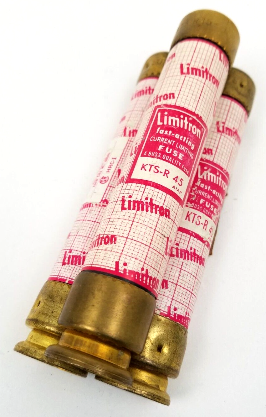 Lot of 3 KTS-R-45 Bussmann Limitron 45 Amp Fuse Class RK1 *Next Day ...
