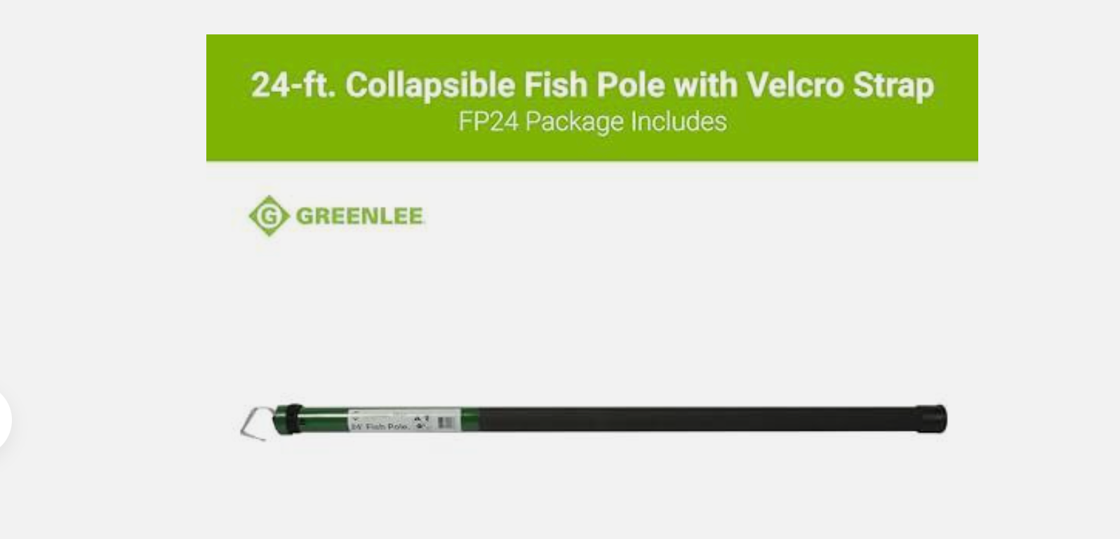 Greenlee FP24 24ft Wire Fish Pole for sale online | eBay