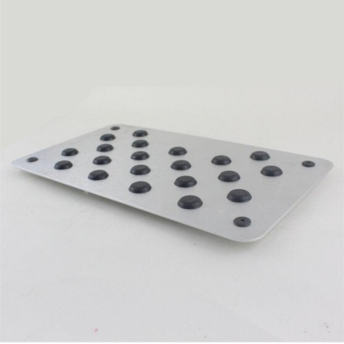 Silver Car Floor Carpet Mats Patch Non-slip Heel Plate Foot Rest Pedal ...