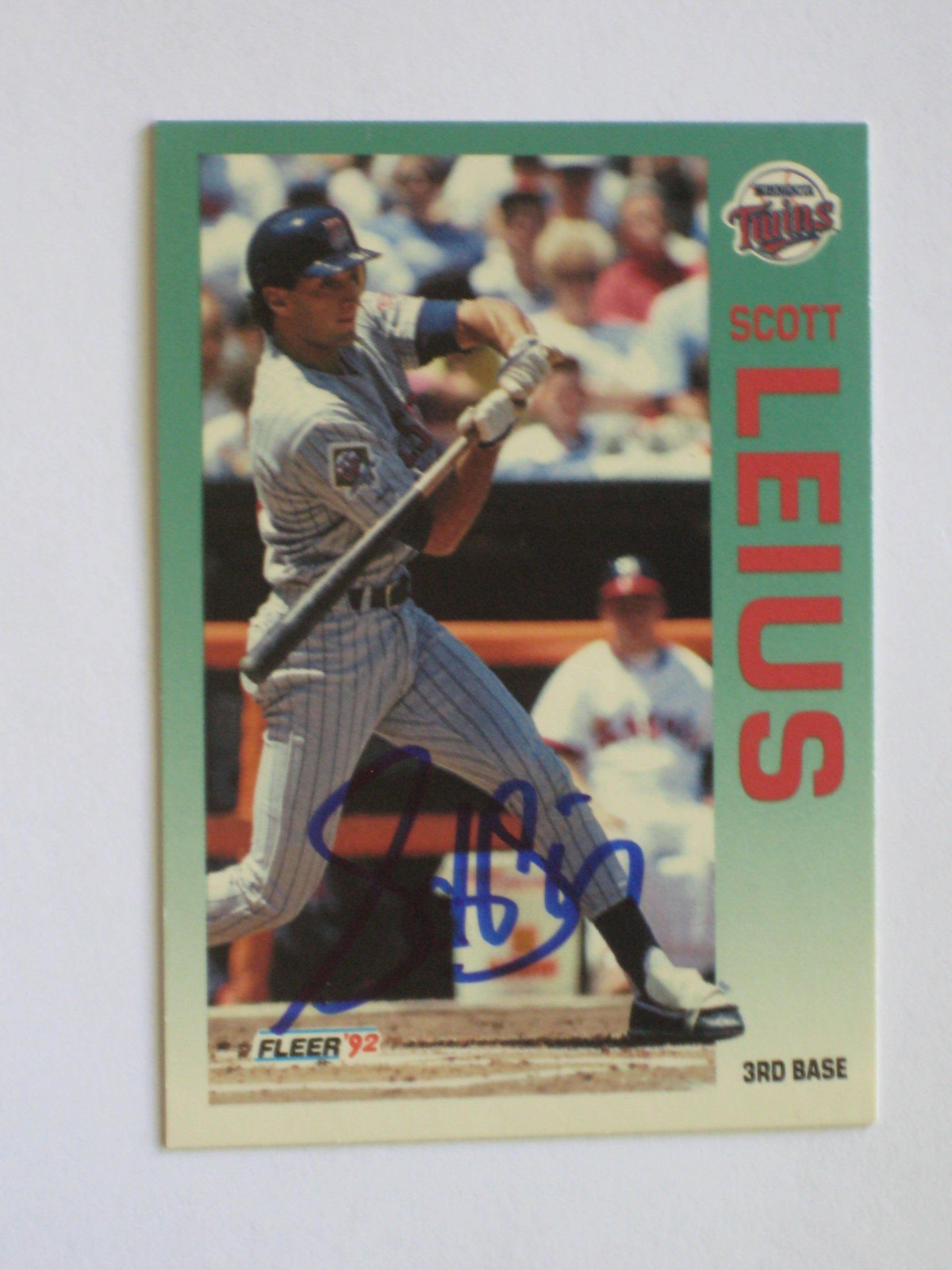 Minnesota Twins SCOTT LEIUS autographed 1992 Fleer | eBay