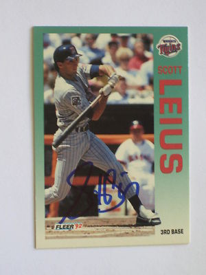 Minnesota Twins SCOTT LEIUS autographed 1992 Fleer | eBay