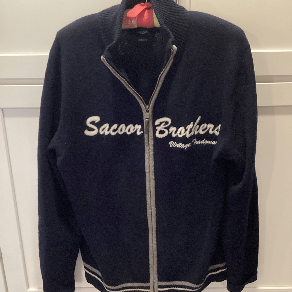 Sacoor Brothers Vintage Trademark Mens Full Zip Sweat… - Gem