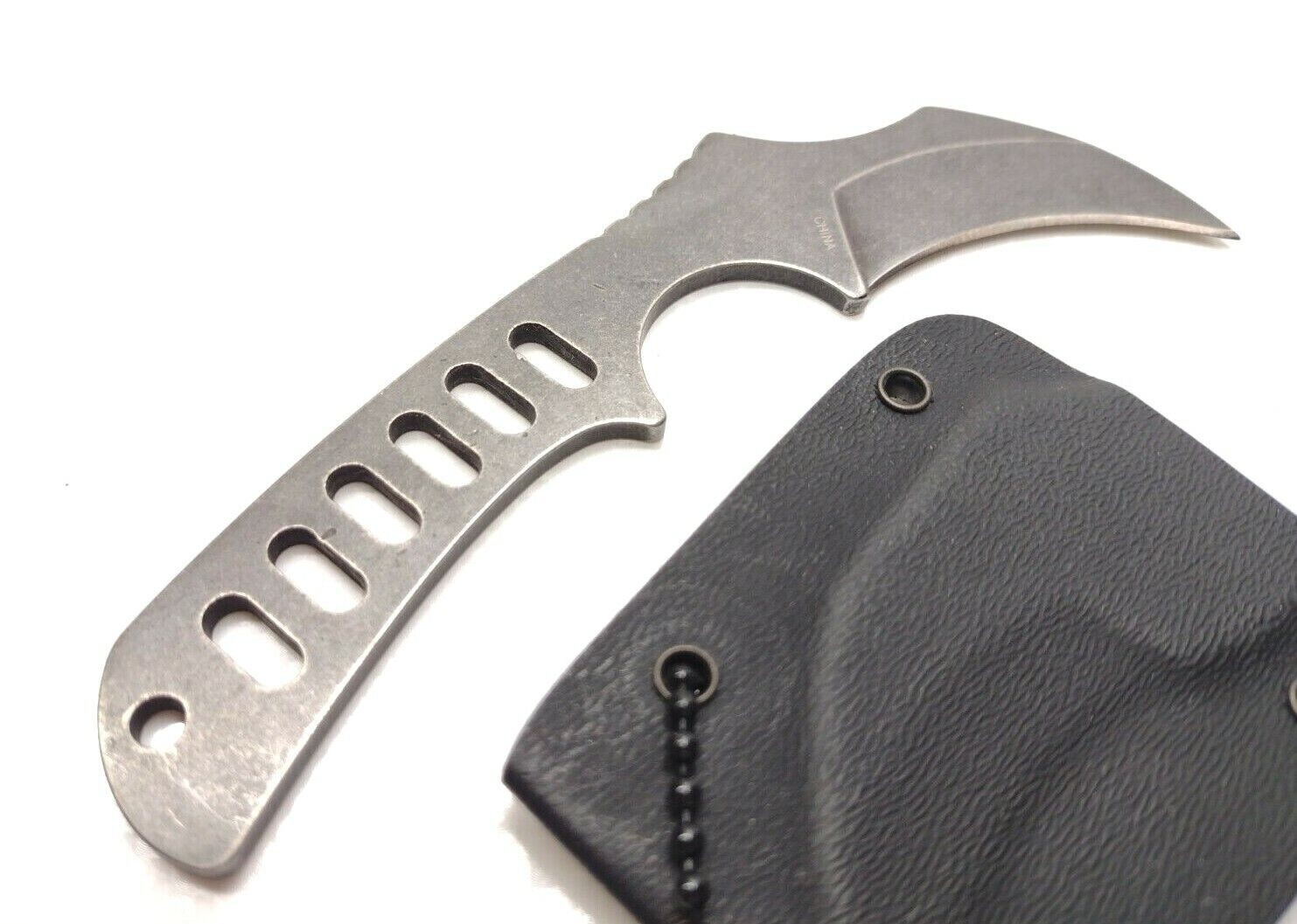 Concealed Carry Claw Fixed Hawk Blade Neck Boot Knife Kydex Sheath Self ...