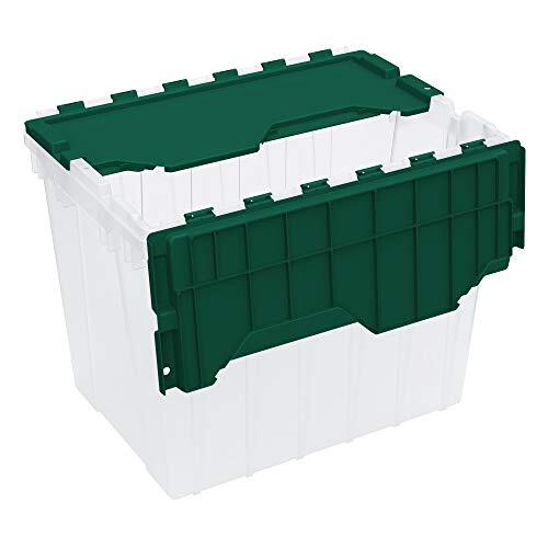66497 18 Gallon Plastic Stackable Storage Keepbox Tote Container With Hinged Att | eBay