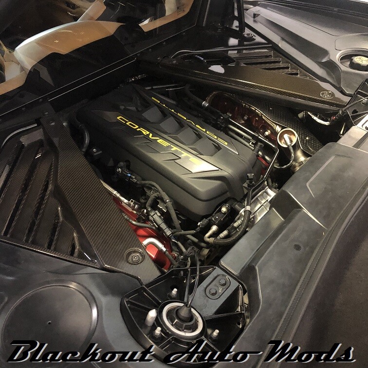 Yellow Engine Cover Vinyl Letter Decals Fits 2020-2024 C8 Corvette ...