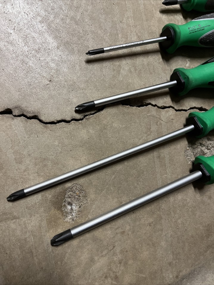 Matco Tools 10 Piece Top Torque 2 Premium Screwdriver Set Green used ...