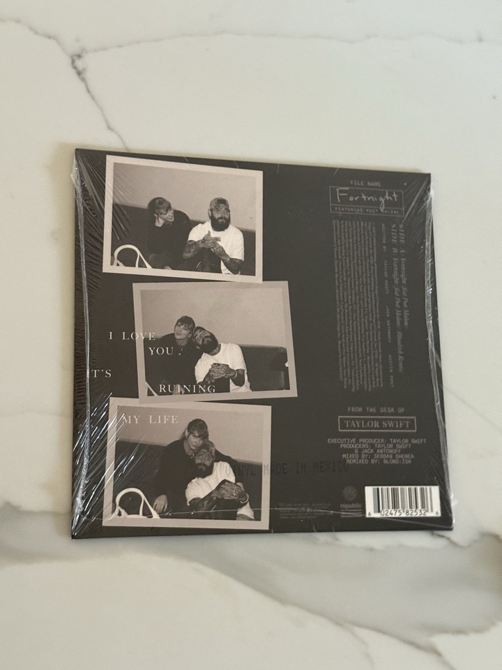SEALED Taylor Swift Ft Post Malone “Fortnight” RSD Exclusive 7” Vinyl ...