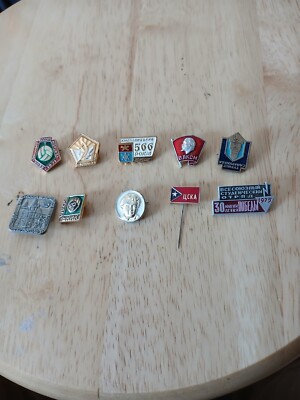 Set Of 10 Vintage Soviet Pins USSR | eBay